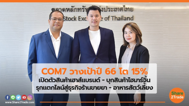 COM7 วางเป้าปี 66 โต 15% เปิดตัวสินค้าเฮาส์แบรนด์ – บุกสินค้าไฮมาร์จิ้น รุกแตกไลน์สู่ธุรกิจร้าน ...